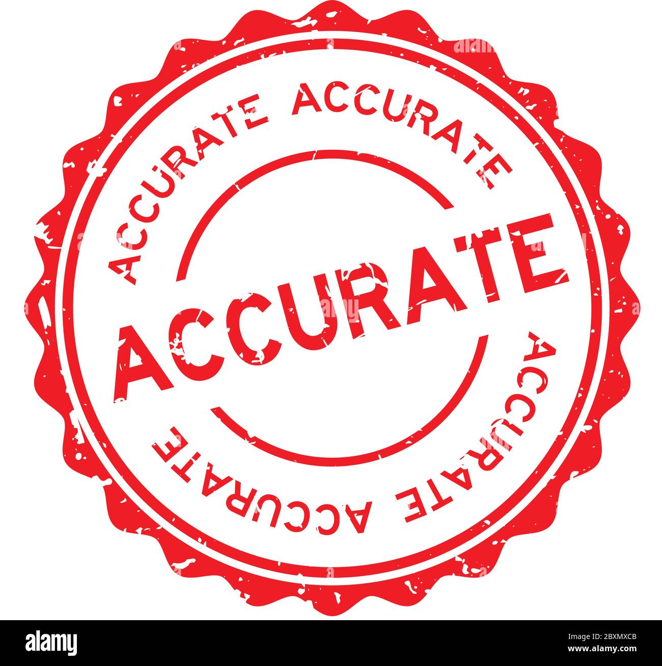 Grunge Red Accurate Word Round Rubber Seal Stamp On White Background grunge-red-accurate-word-round-rubber-seal-stamp-on-white-background