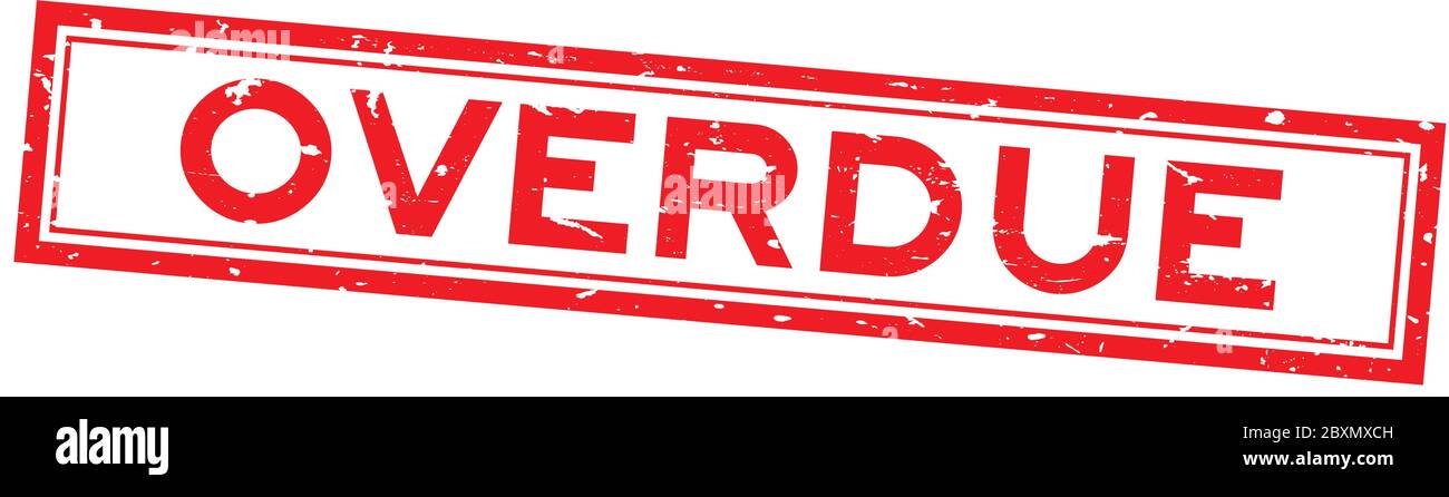 Grunge red overdue word square rubber seal stamp on white background Stock Vector Image & Art ...