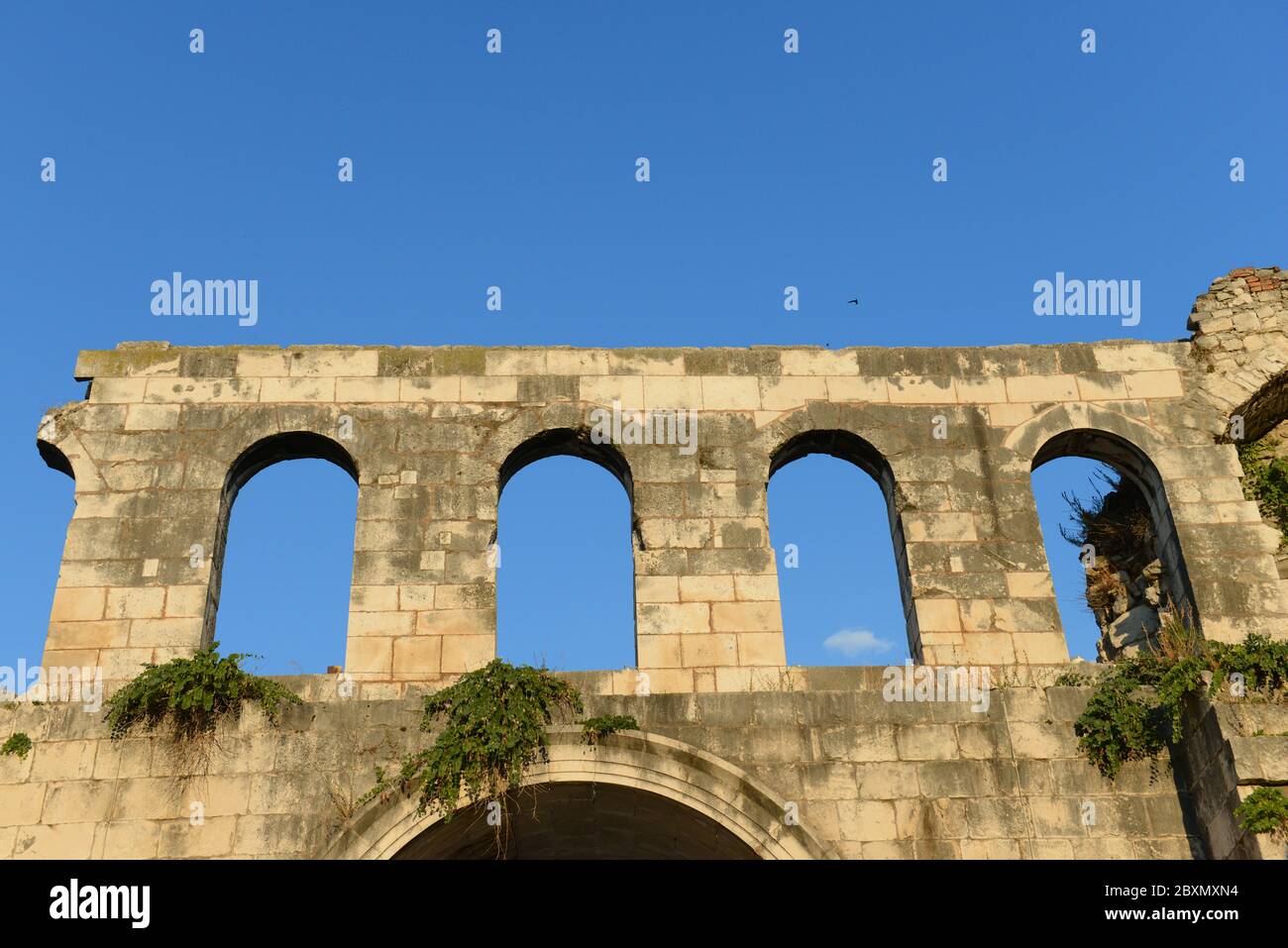 Roman ruins by the Saint Domnius cathedral in the Diocletian palace in ...