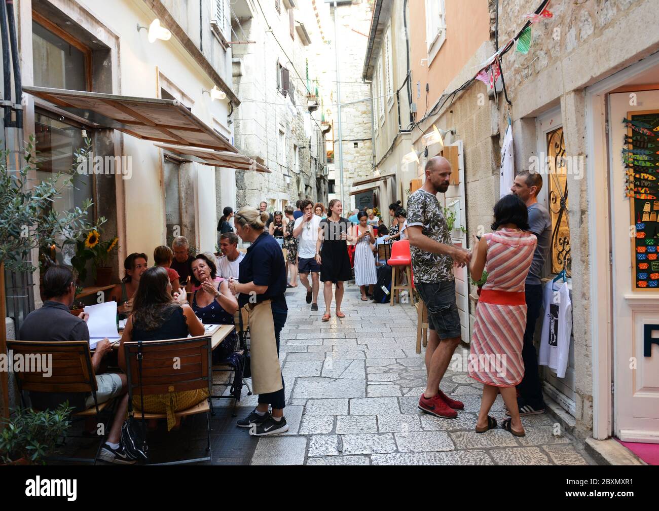 Uje Oil bar & restaurant in Split's Diocletians palace Stock Photo - Alamy