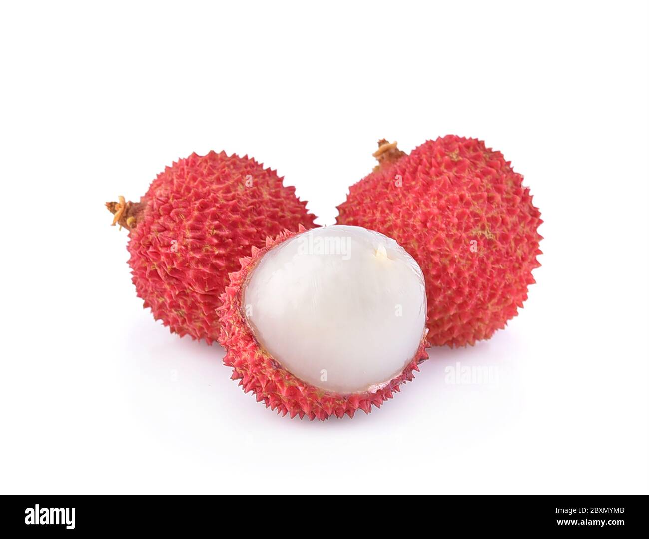 Litchi isolated on white background Stock Photo - Alamy