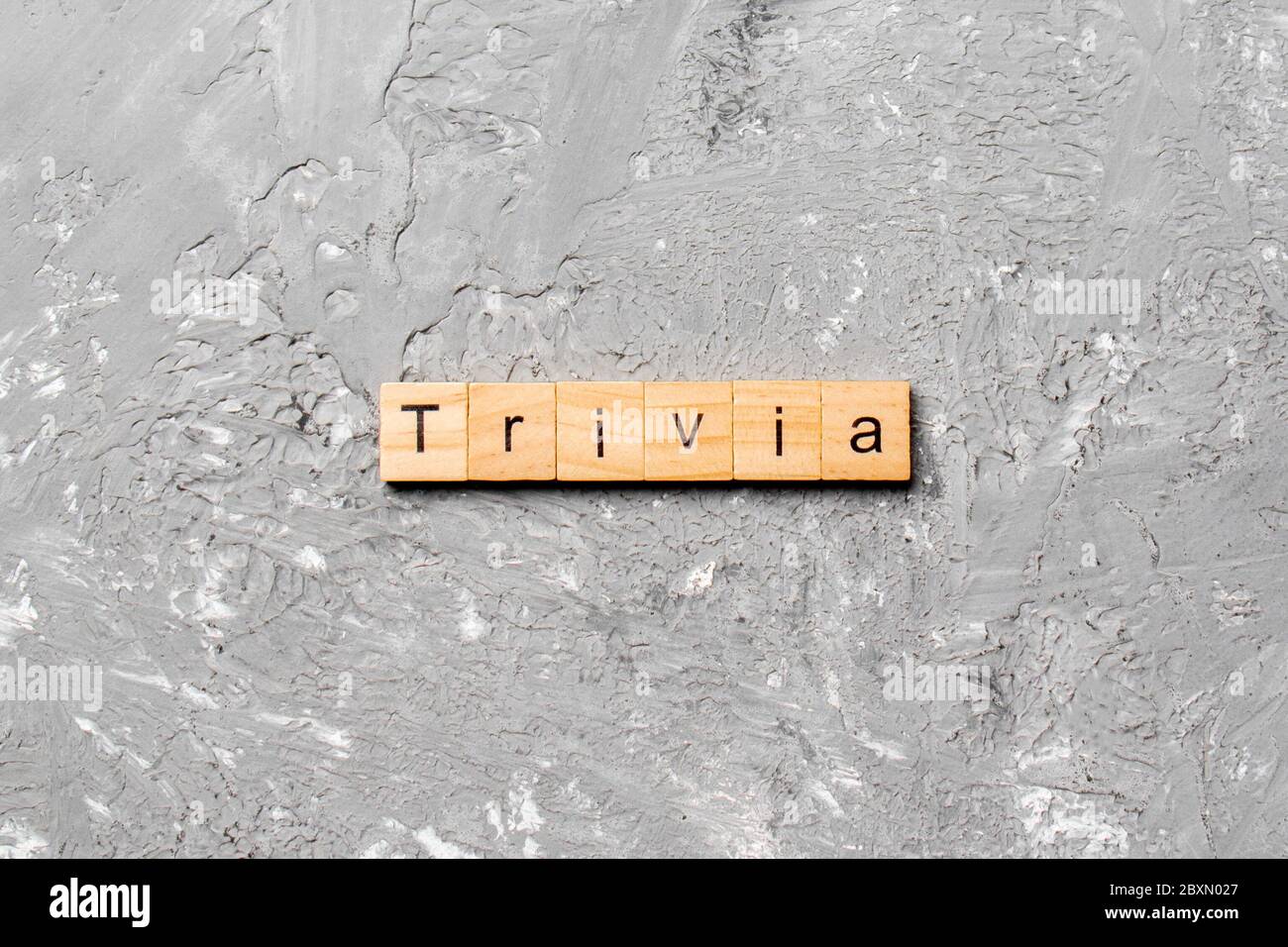 trivia word written on wood block. trivia text on table, concept Stock ...