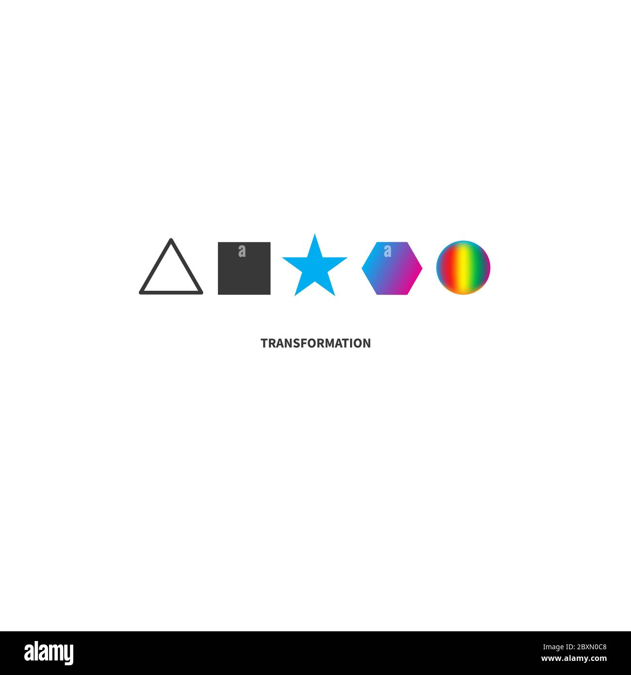 Logo coaching. Logo transforming, transformation. Symbol of coach ...