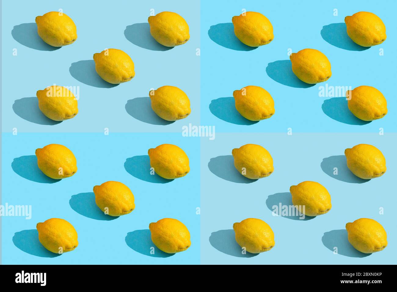 Set of group of lemons as pattern Stock Photo - Alamy