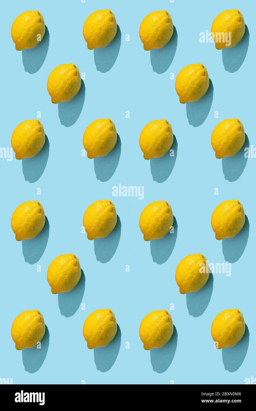 Set of group of lemons as pattern Stock Photo - Alamy