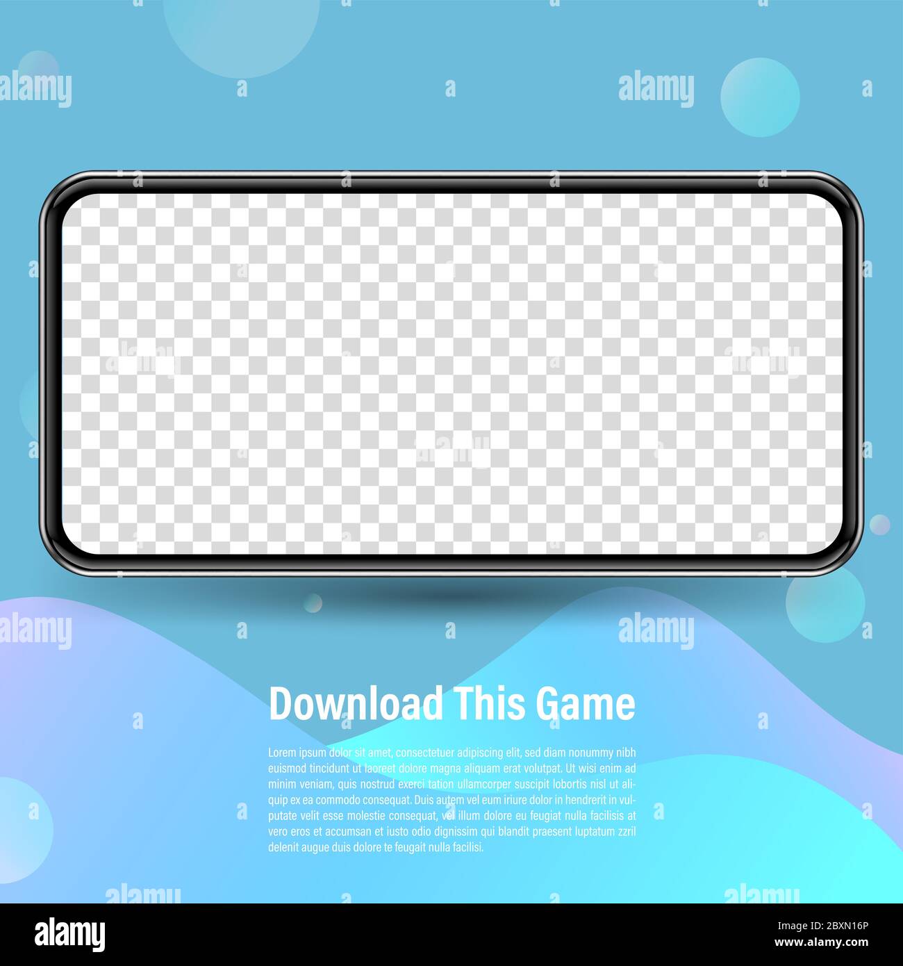 Smartphone mockup for easy place demo on mobile screen. Vector ...