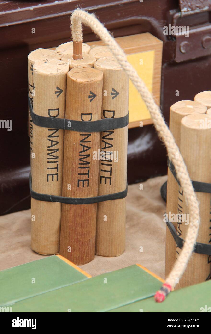 A Mock up of High Explosive Dynamite Sticks Stock Photo - Alamy