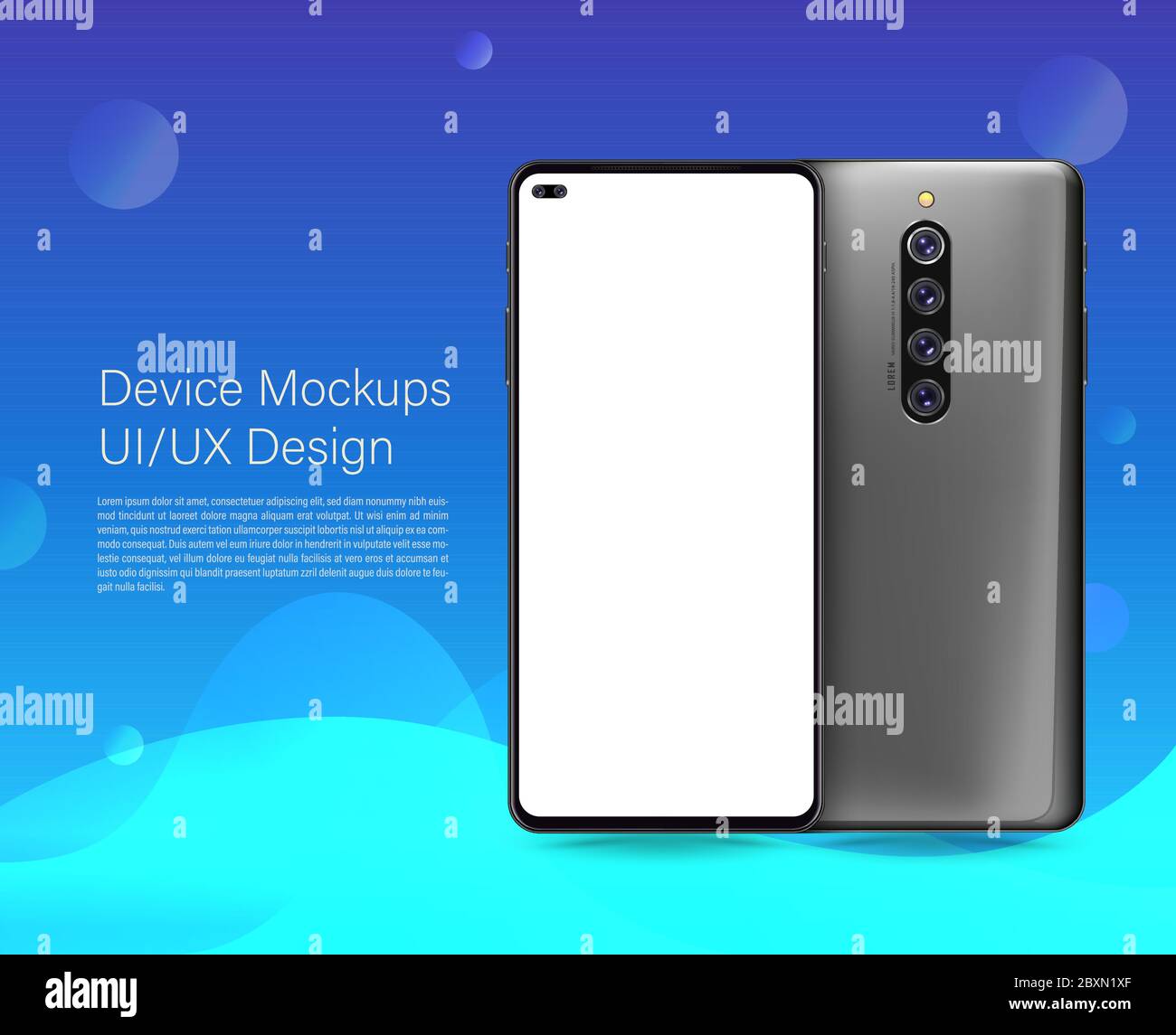 Smartphone mockup for easy place demo on mobile screen. Vector ...