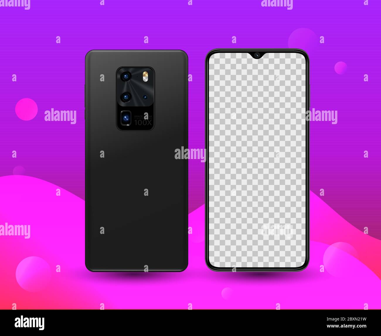 Smartphone mockup for easy place demo on mobile screen. Vector ...
