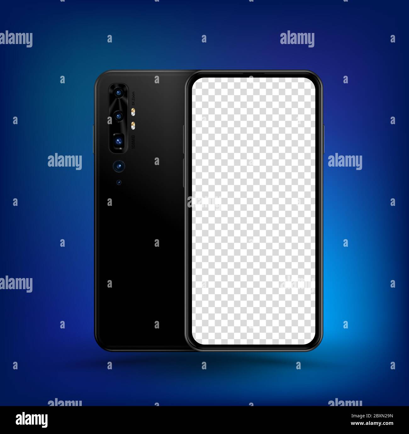 Smartphone mockup for easy place demo on mobile screen. Vector ...