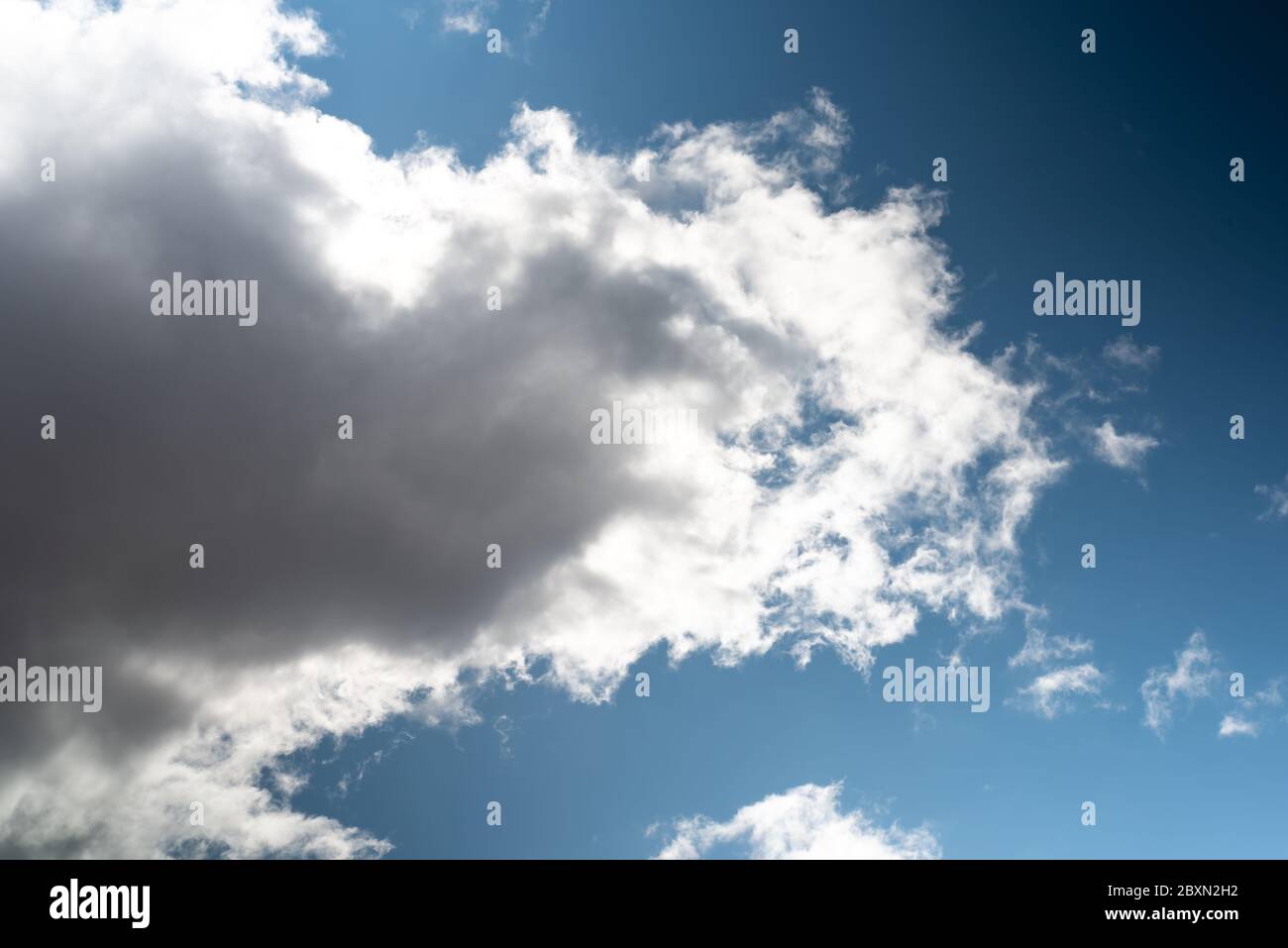 Beautiful sky with volumetric clouds, and the rays of the sun Stock ...
