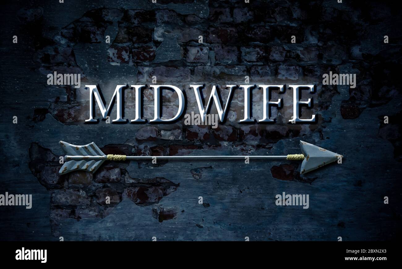 Street Sign the Direction Way to Midwife Stock Photo - Alamy