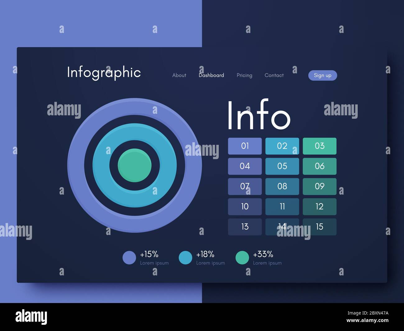 Vector graphic infographics. Template for creating mobile applications ...