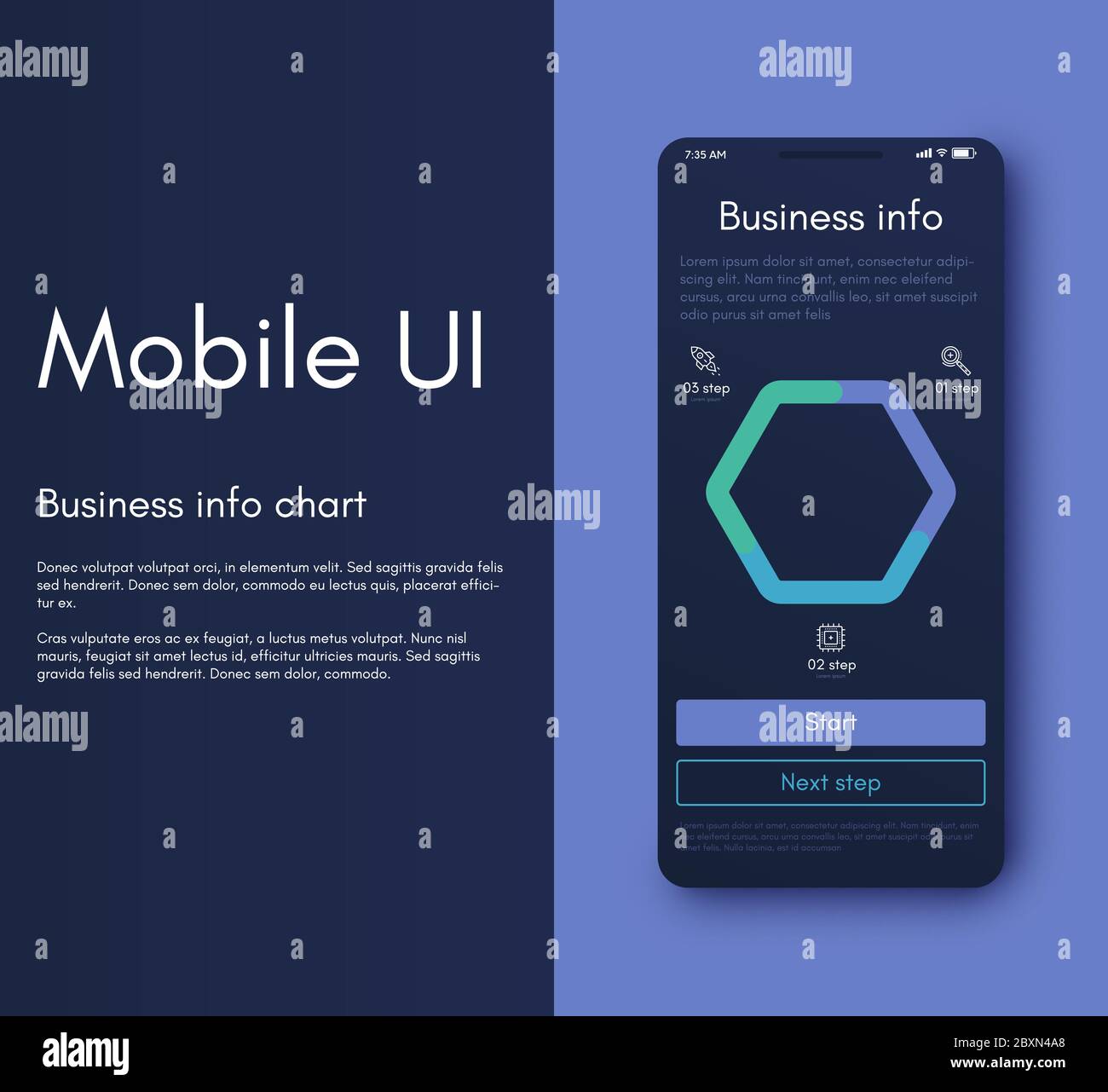Mobile application infographic interface. Ui design, vector ...