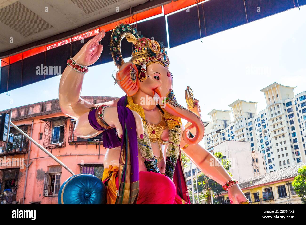Lord Ganesh Statue in Mumbai, Maharashtra, India during Ganesh ...