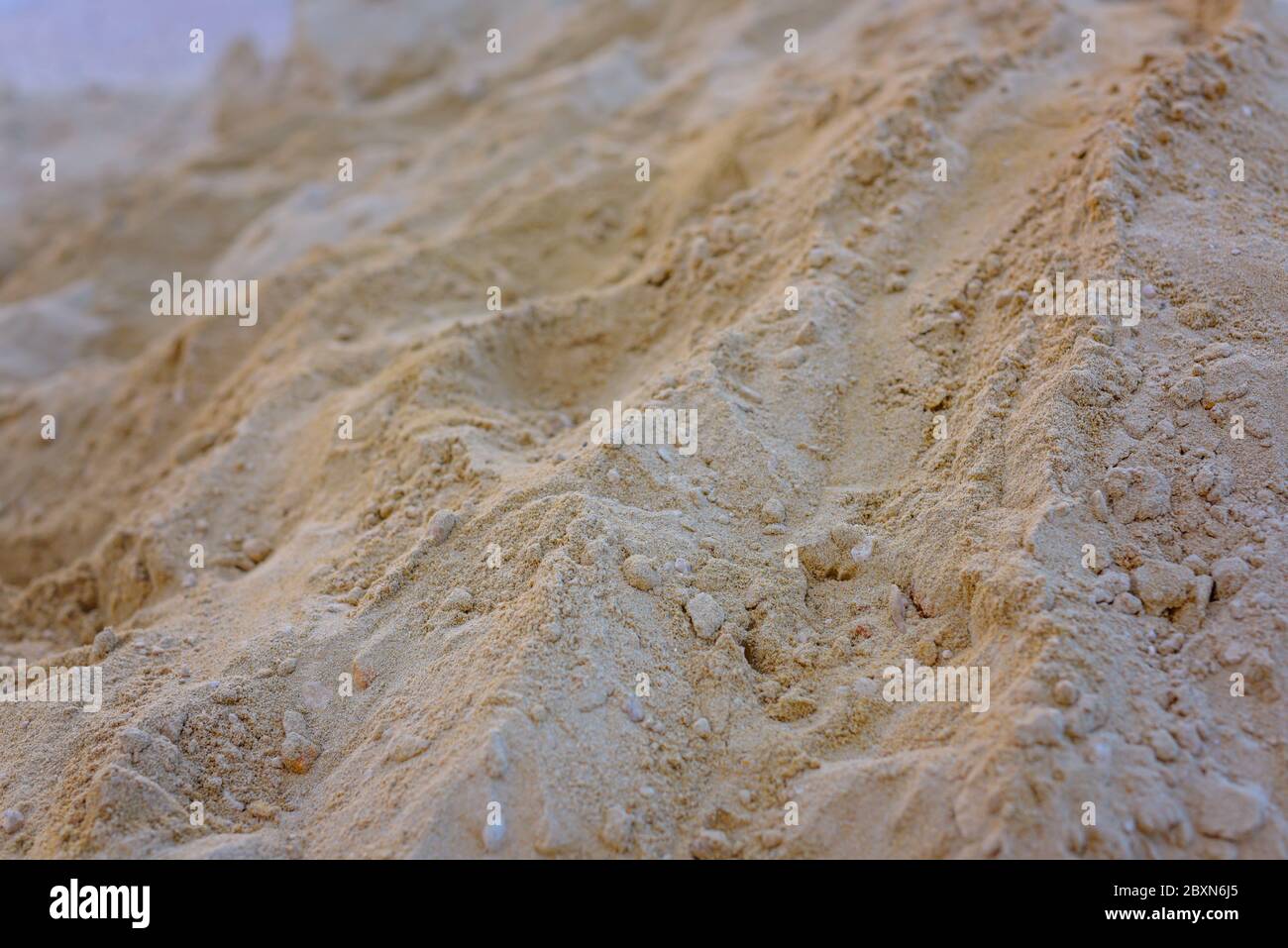 The slope of beige, red river sand. Natural background Stock Photo - Alamy