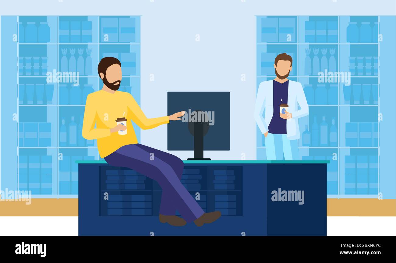 Friendship in office Stock Vector Images - Alamy