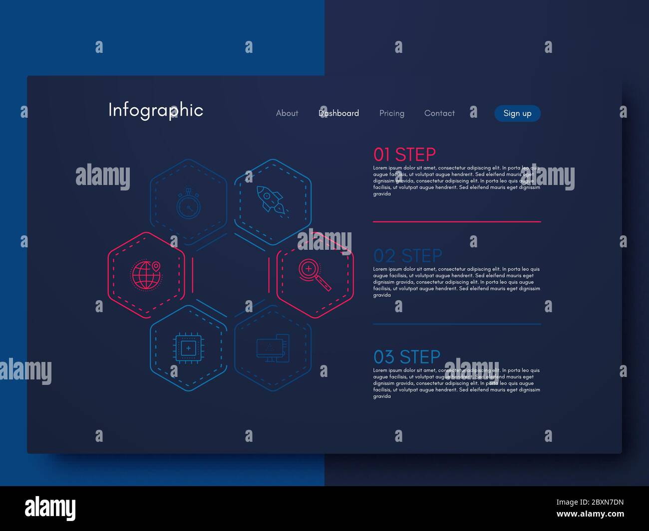 Vector graphic infographics. Template for creating mobile applications ...