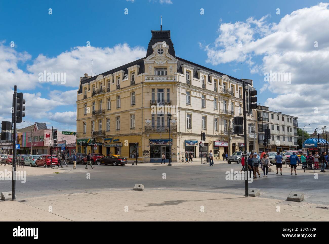 historic building in downtown Punta Arenas, Chile Stock Photo - Alamy