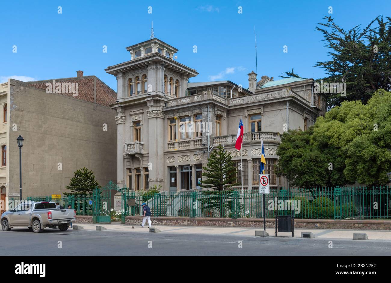historic building in downtown Punta Arenas, Chile Stock Photo - Alamy