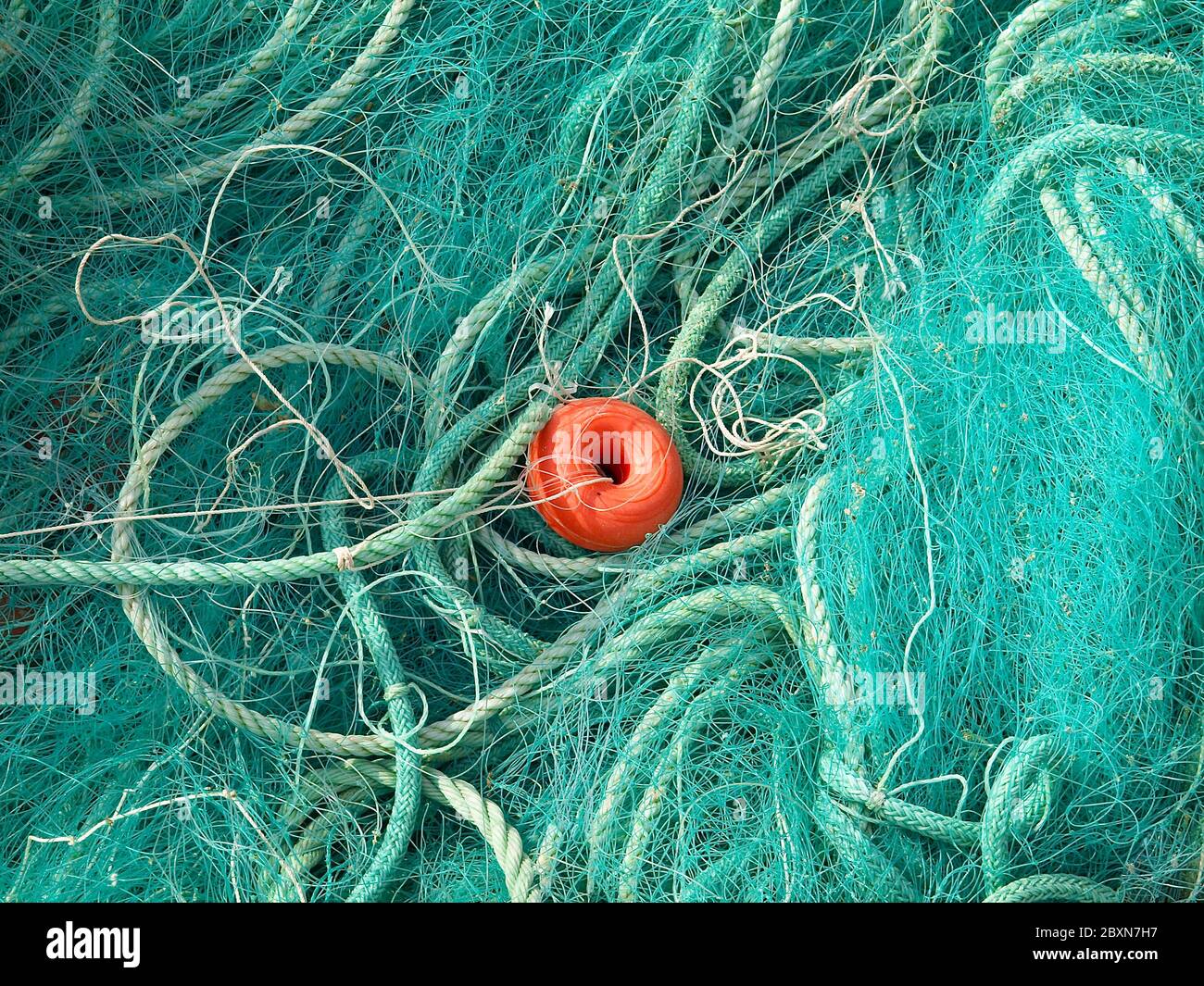 Macro of colorful fisher nets and ropes Stock Photo - Alamy