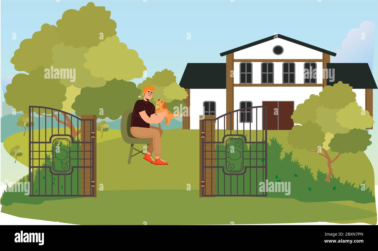 Dog in park playing Cut Out Stock Images & Pictures - Alamy