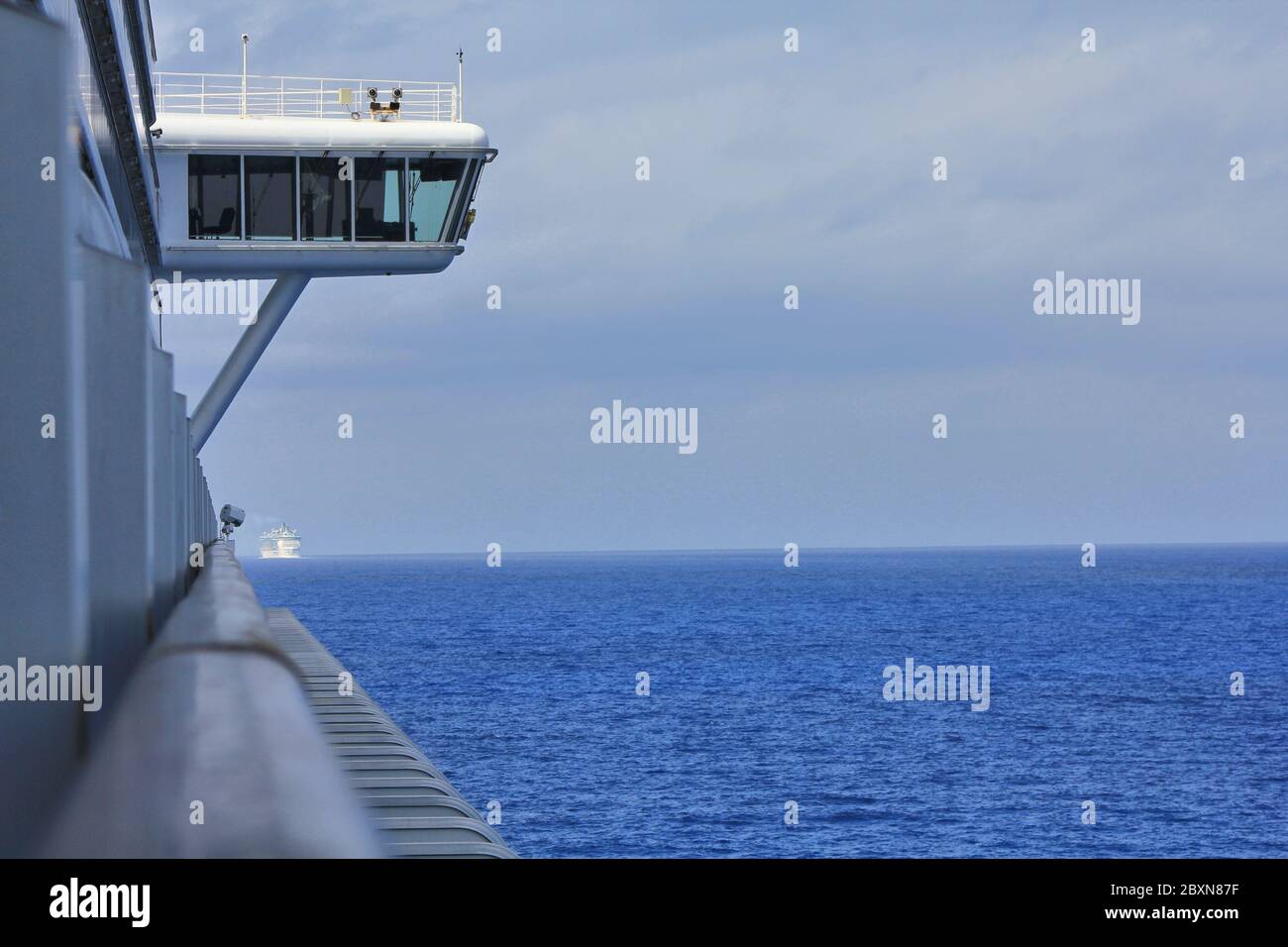 Cruise ship bridge view Stock Photo - Alamy