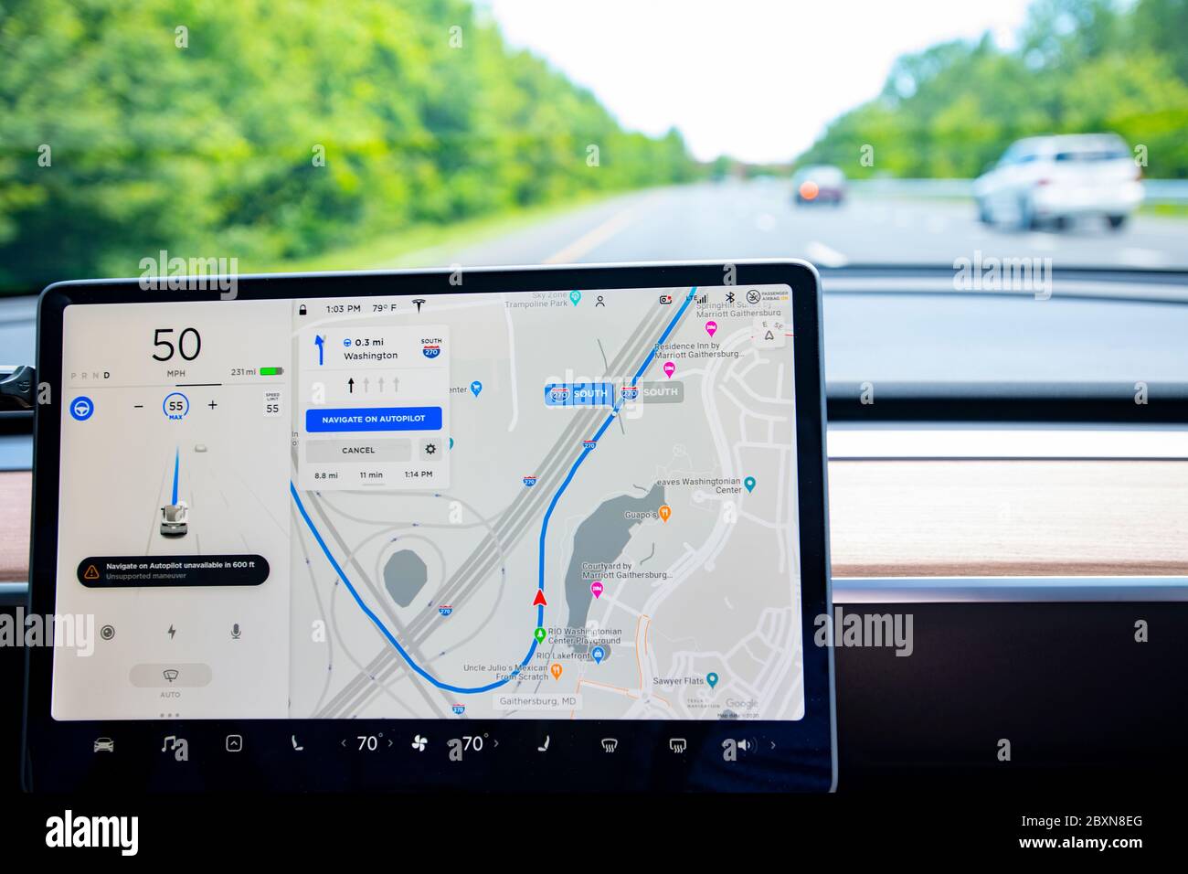 USA Maryland Tesla electric car Model Type Y SUV automobile Stock Photo ...