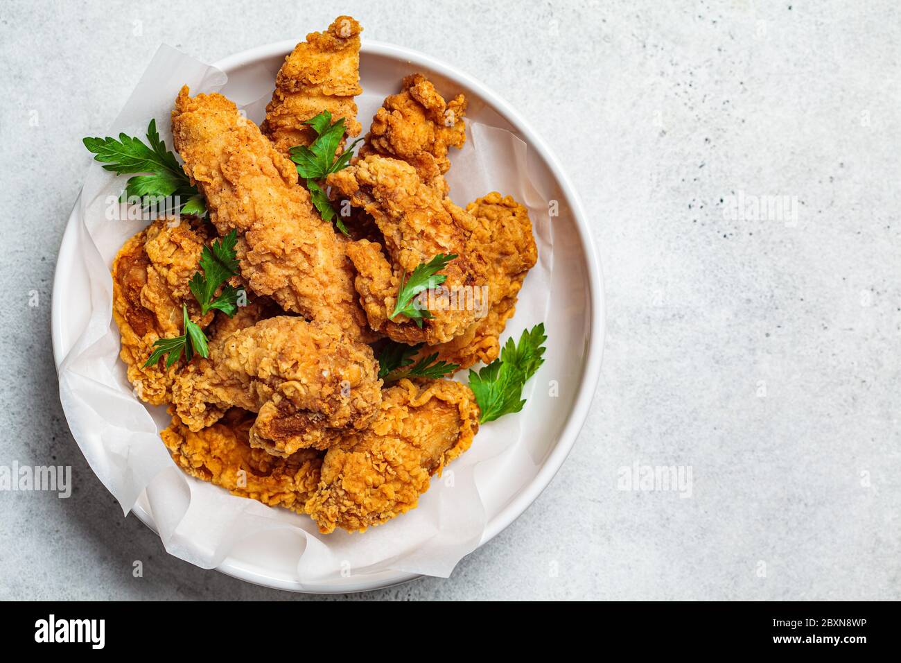 Crispy fried chicken top view hi-res stock photography and images - Alamy