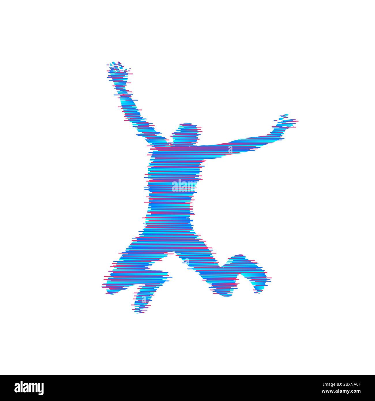 Man falling down. Jumping man. 3D model of man. Element for sport ...
