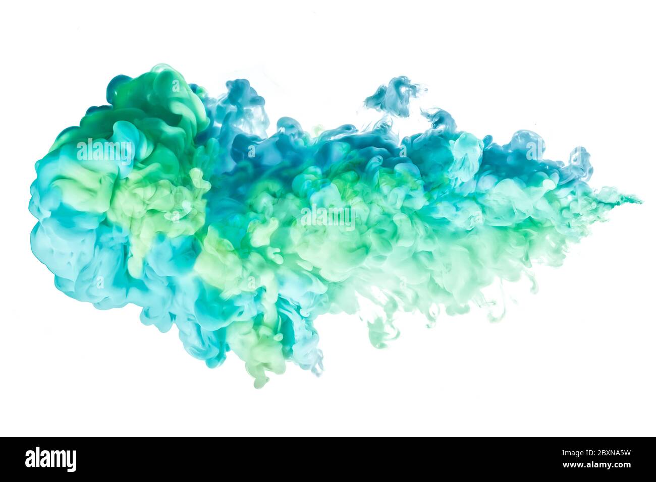 Ink in water isolated on white background. Rainbow of colors Stock ...