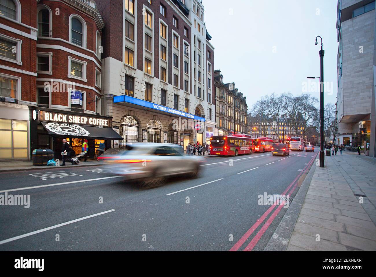 Slow shutter light trails in London Stock Photo - Alamy