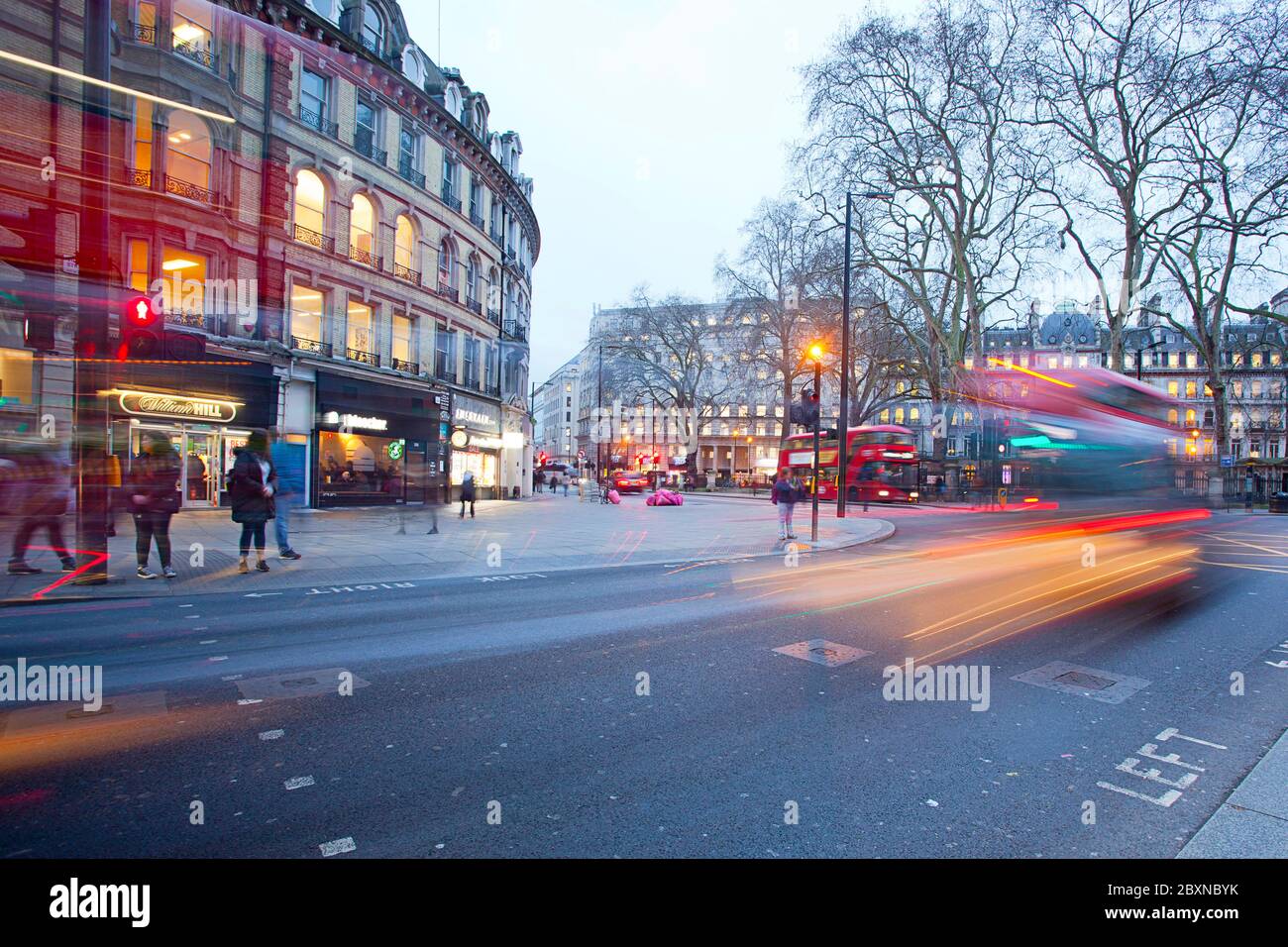 Slow shutter light trails in London Stock Photo - Alamy