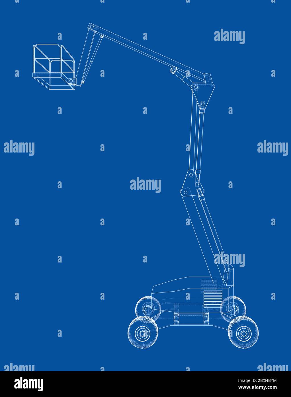 Aerial platform concept outline. Vector Stock Vector Image & Art - Alamy