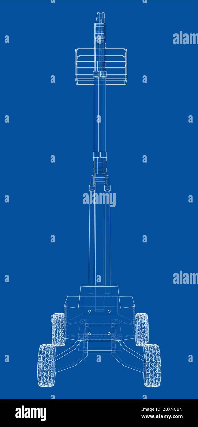 Aerial platform concept outline. Vector Stock Vector Image & Art - Alamy