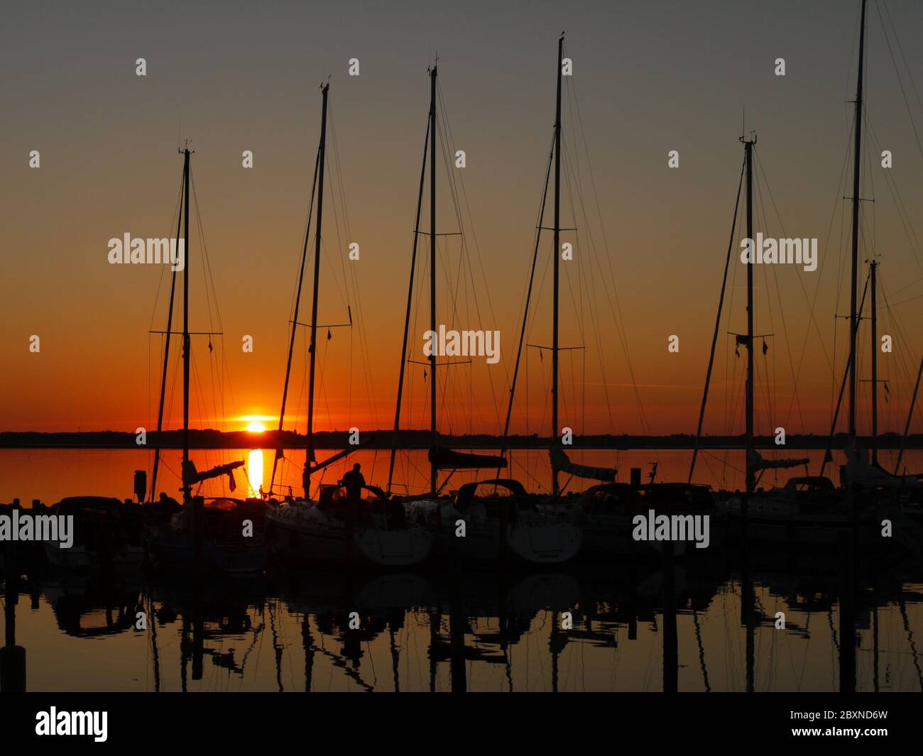 sun down in denmark Stock Photo - Alamy