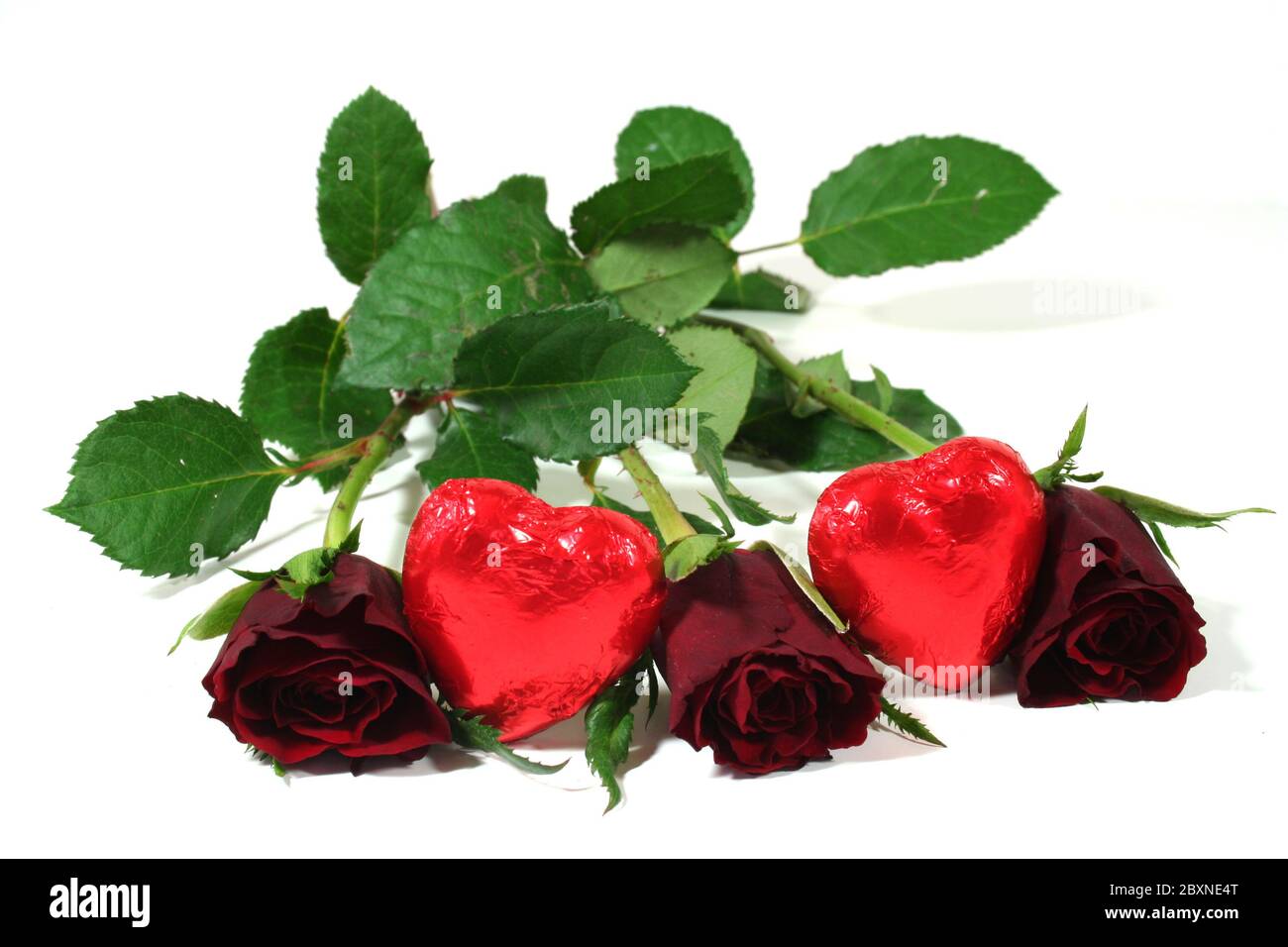 red roses with red heart Stock Photo - Alamy