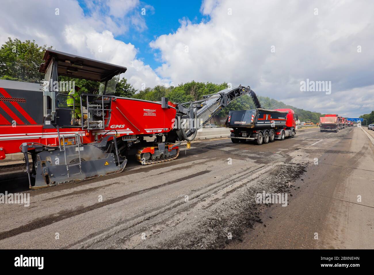Asphalt finisher motorway hi-res stock photography and images - Alamy