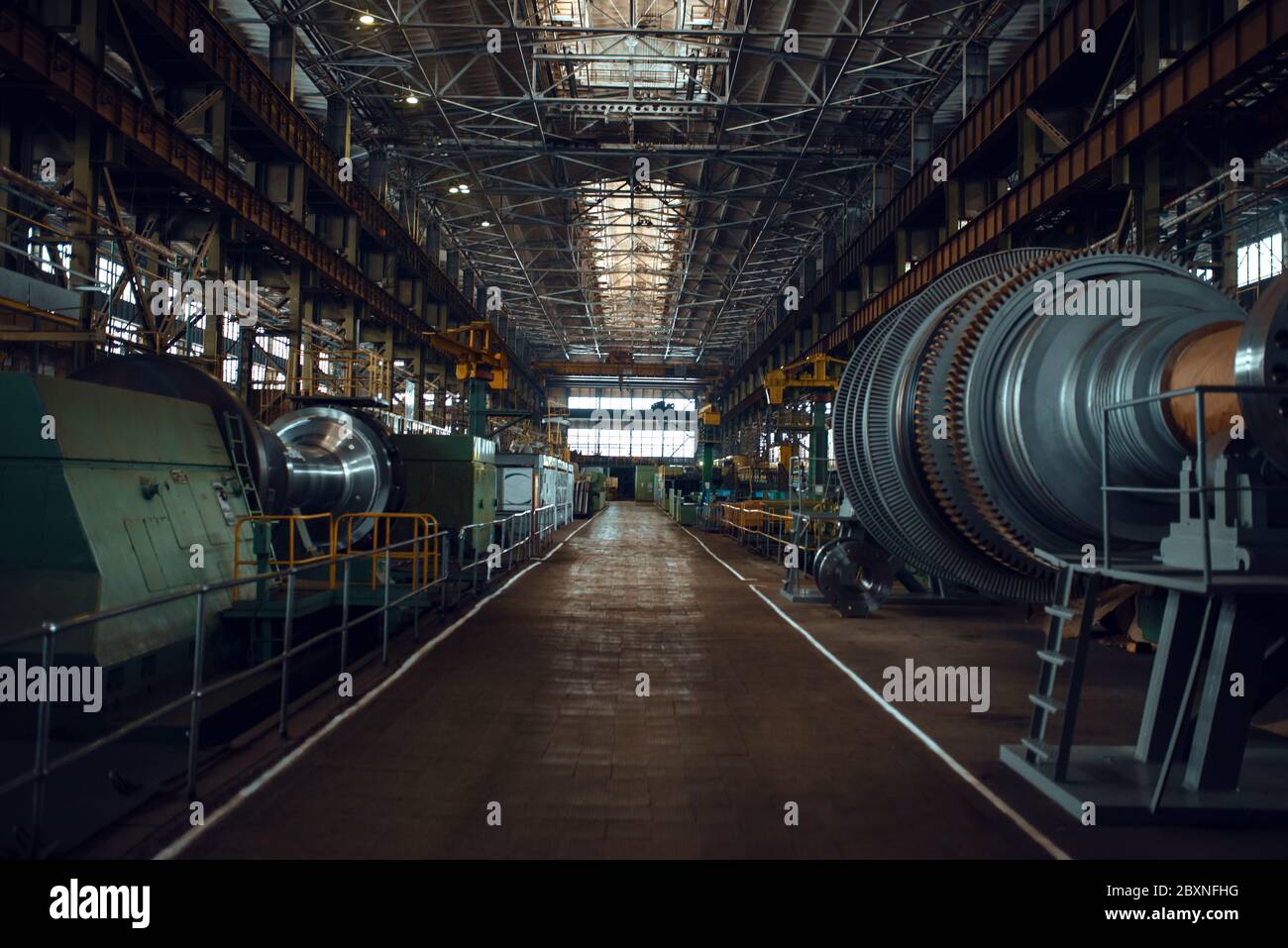 Turbine manufacturing factory interior, nobody Stock Photo - Alamy