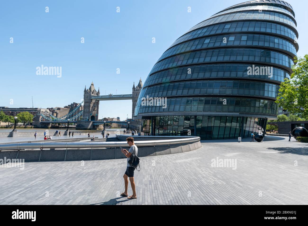 Exterior view of London City Hall, Town Hall, England, Britain Stock ...
