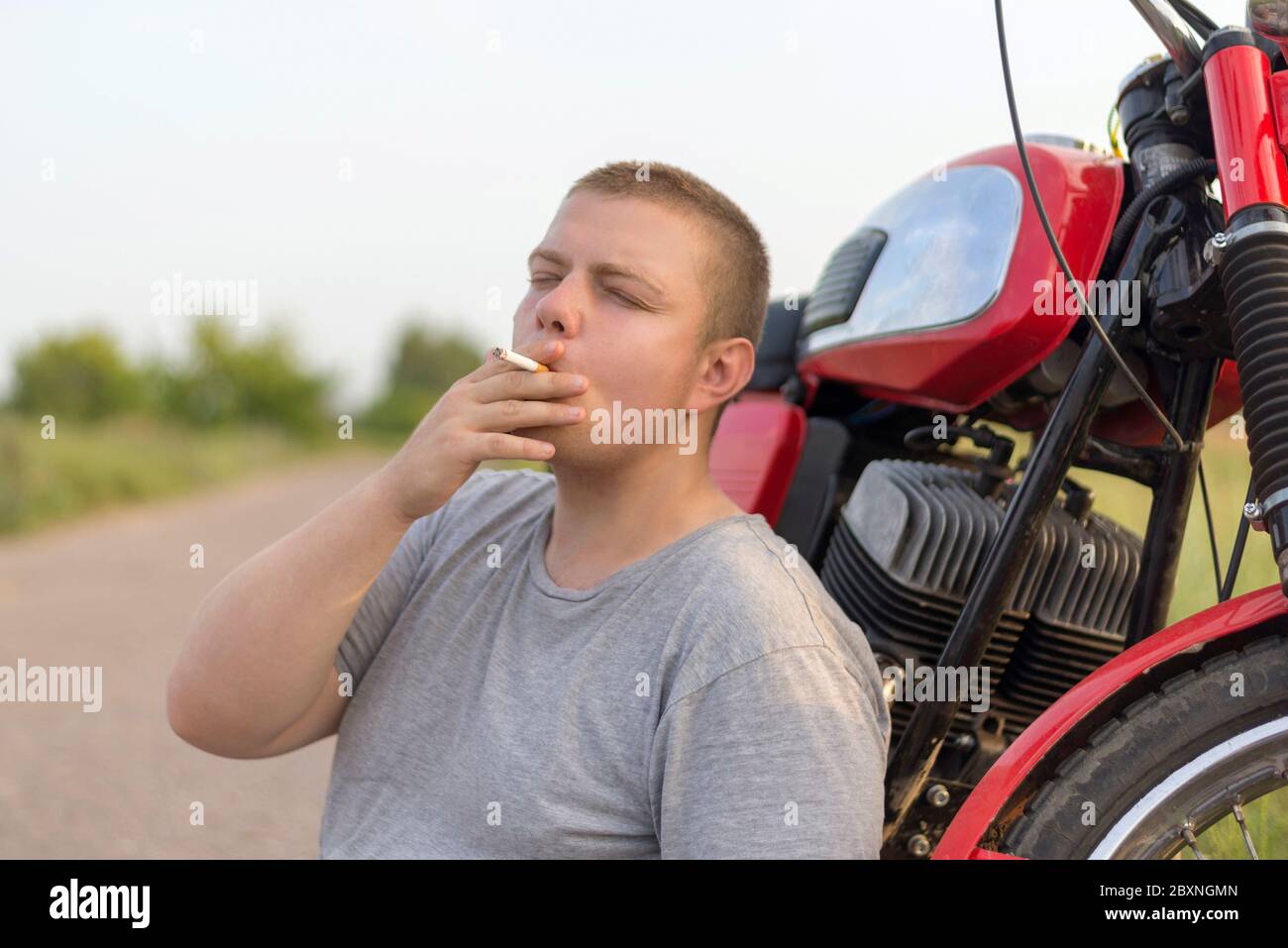 Cigar Smoking Biker High Resolution Stock Photography and Images - Alamy