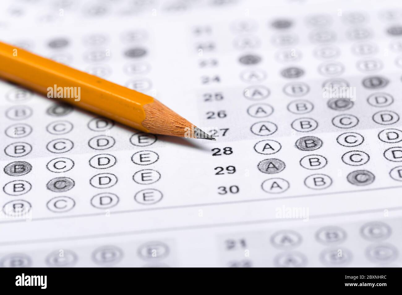 Exam answer sheet paper hi-res stock photography and images - Alamy