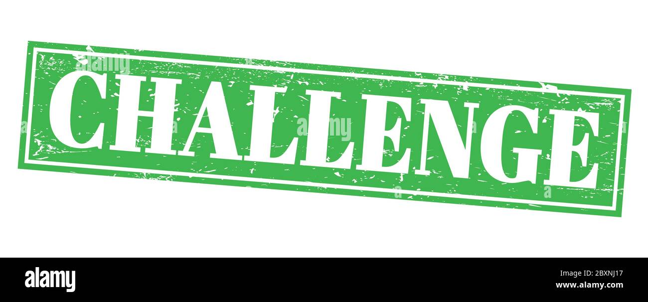 CHALLENGE green stamp Stock Photo - Alamy