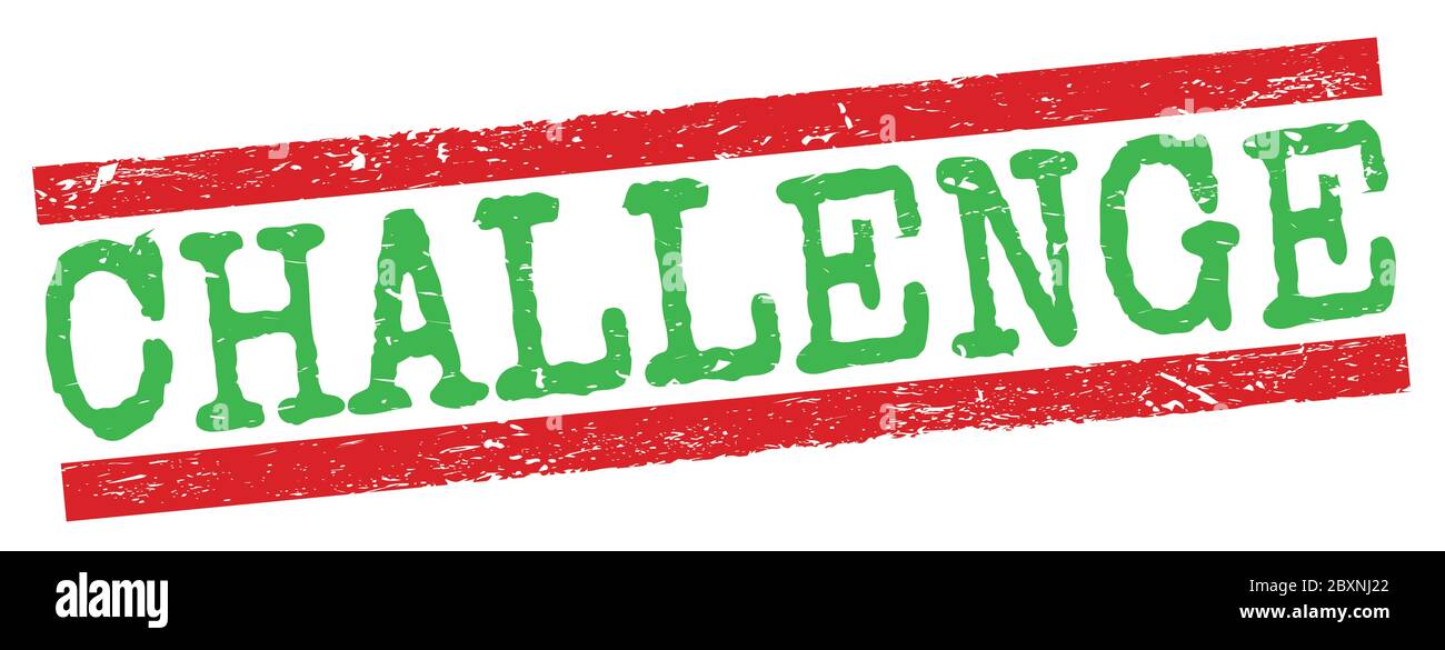 CHALLENGE red green stamp Stock Photo - Alamy