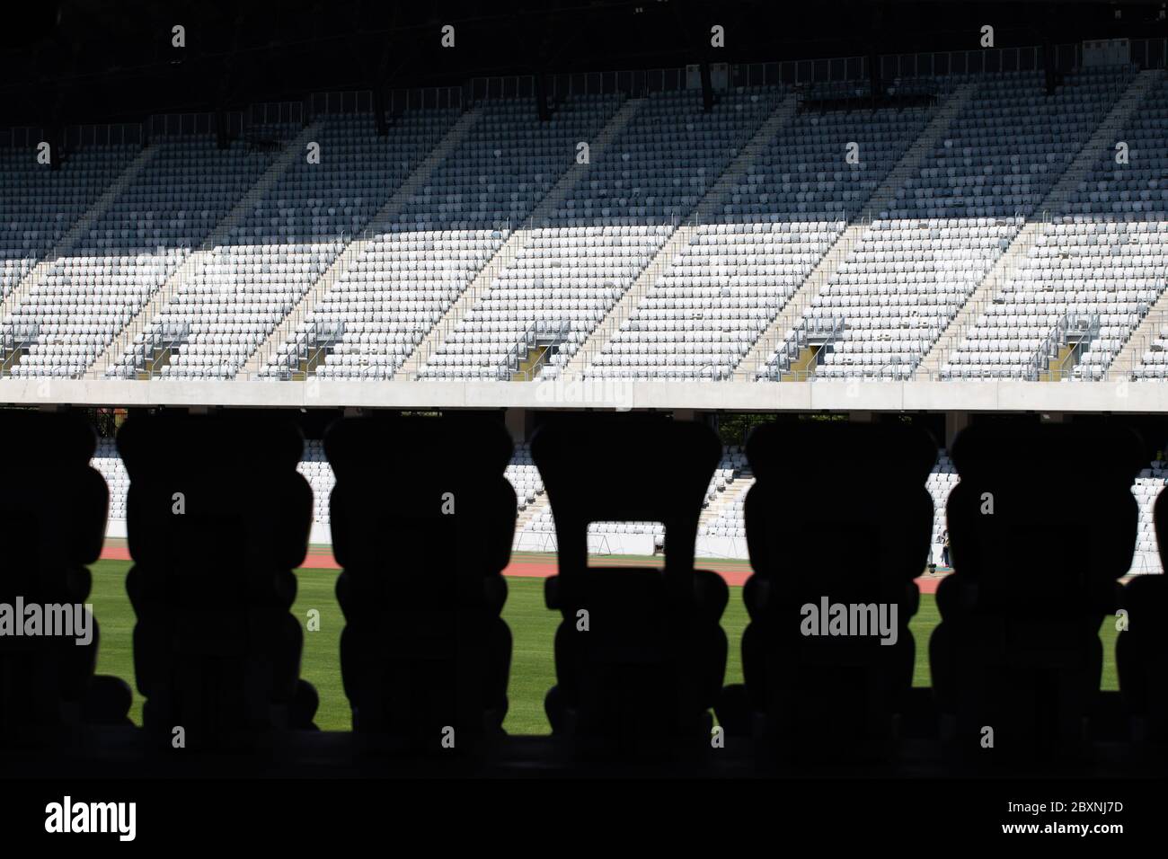 Football ground without grass hi-res stock photography and images - Alamy