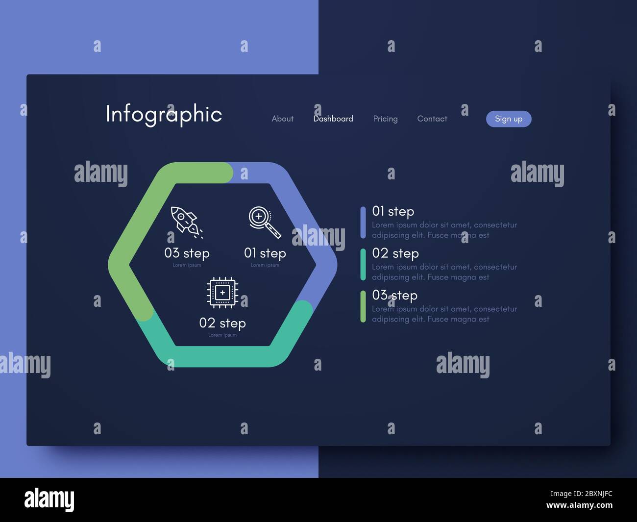Vector graphic infographics. Template for creating mobile applications ...