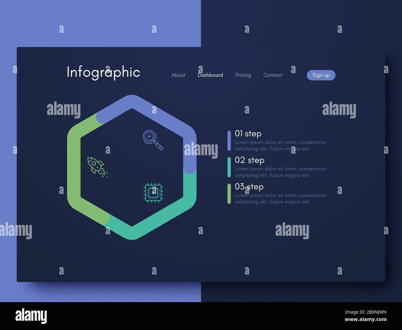 Vector graphic infographics. Template for creating mobile applications ...