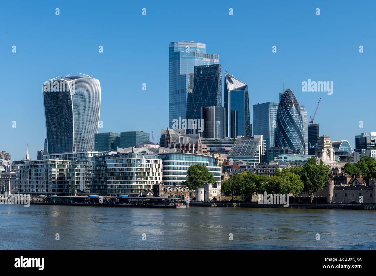 A view from the South Bank of the City of London, Britain's financial ...