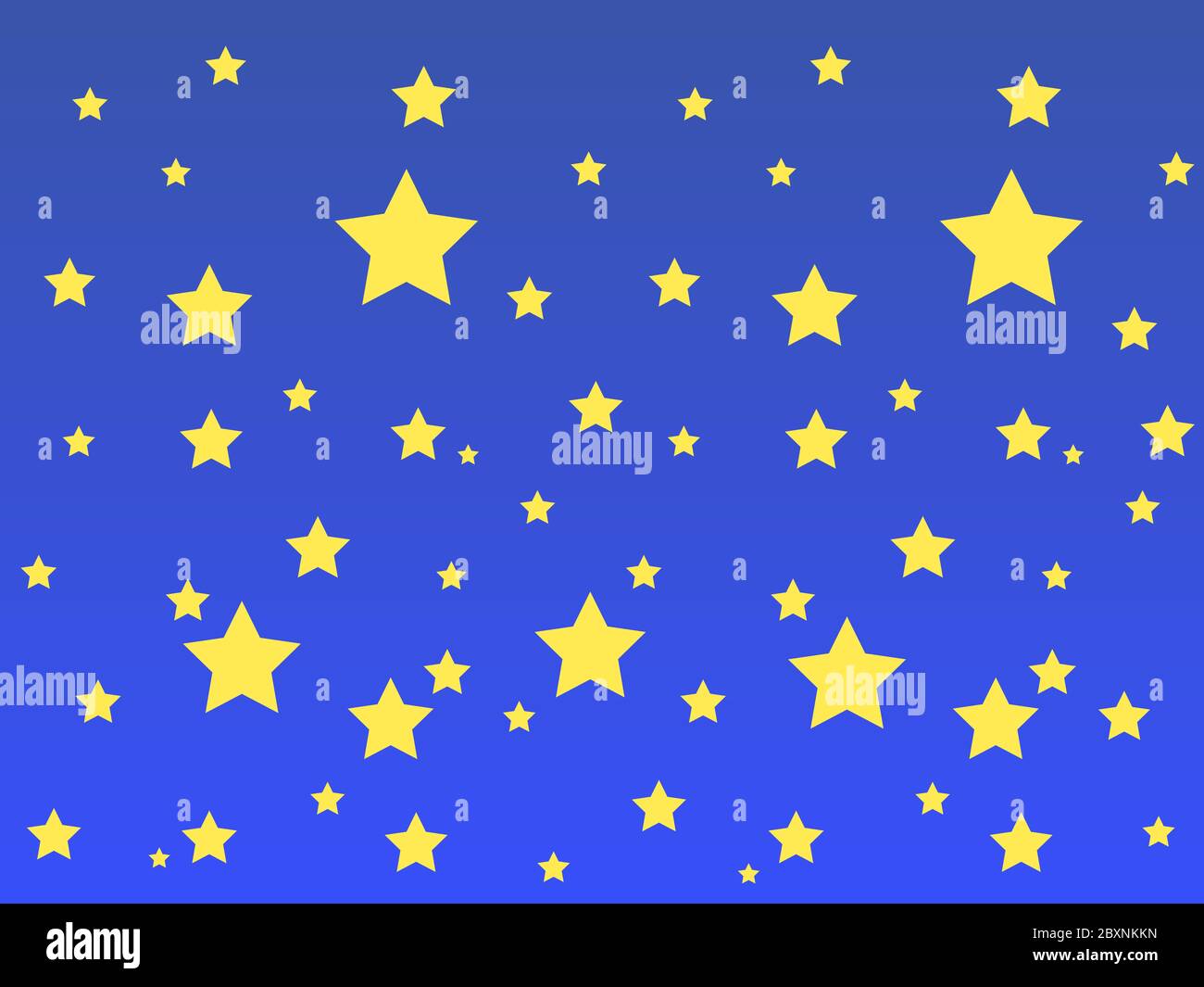 Stars illustration background in blue and yellow Stock Photo - Alamy