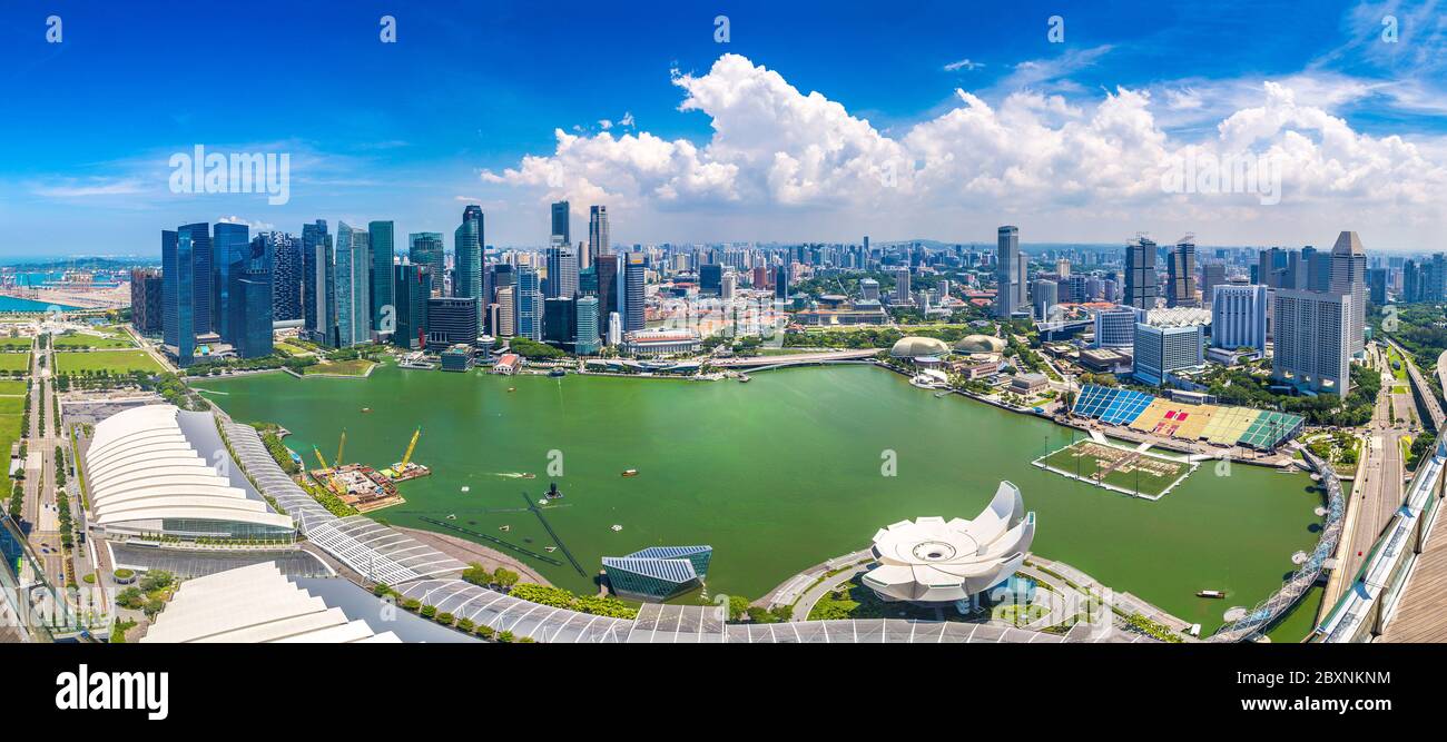 Panorama of Singapore in a summer day Stock Photo - Alamy